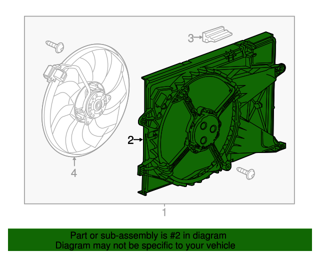 Genuine OEM Engine Cooling Fan Shroud Part# 95352366 Fits 2012-2018 ...