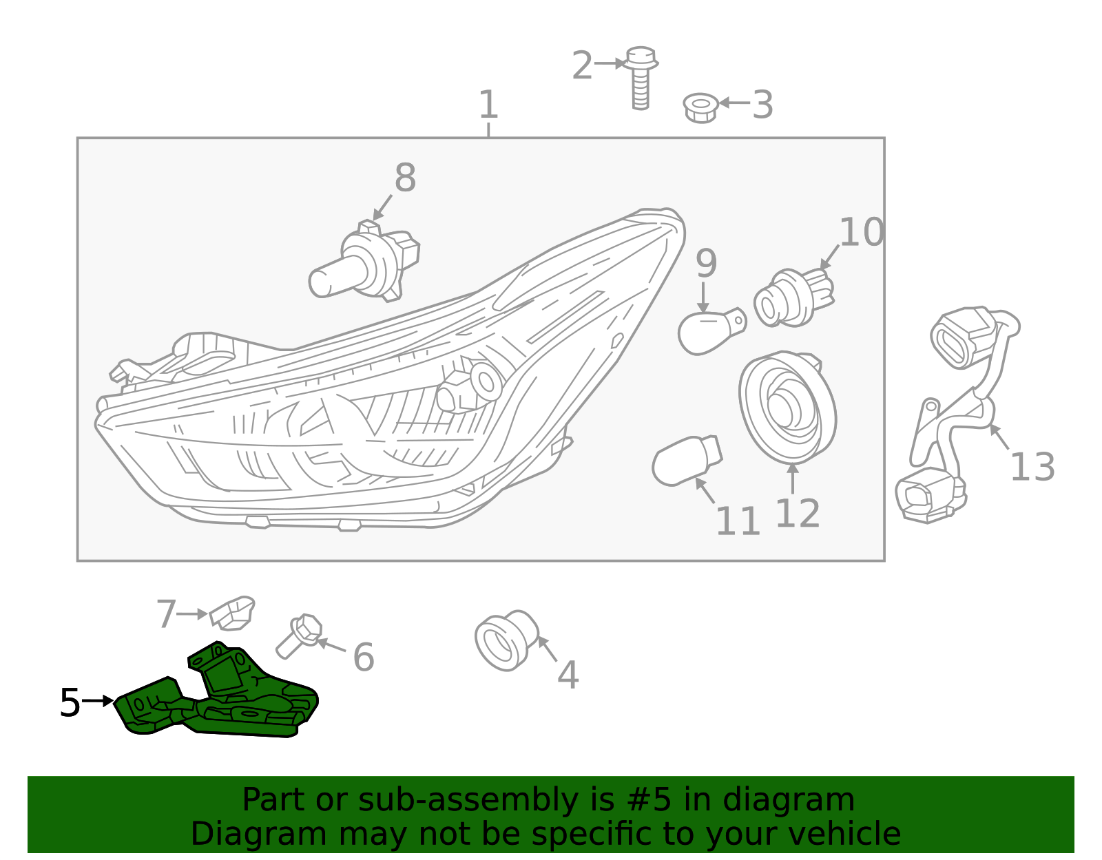 2016-2022 Chevrolet Spark Driver Side Head Lamp Upper Bracket 42475609 ...