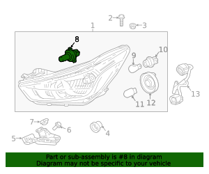 2020-2022 Chevrolet Spark (Replaces 13503417) Headlamp Bulb 84624412 GM ...