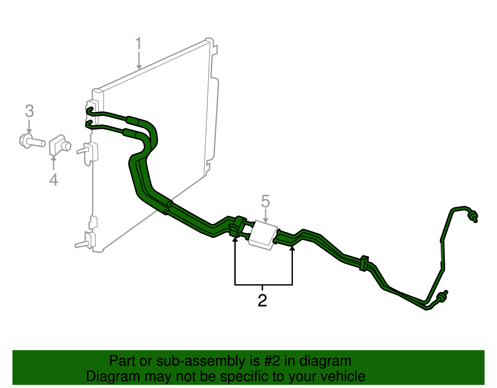 2011-2023 Mopar Automatic Transmission Oil Cooler Hose Assembly ...