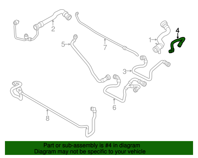 Genuine BMW 17-12-7-619-694 | Hose | FREE Shipping on Most Orders $499 ...