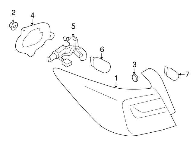 2015-2019 Subaru Legacy Tail Lamp, Passengers Side [Sedan] 84912AL09A ...