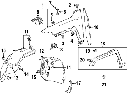 Exterior Trim - Fender for 2024 GMC Hummer EV SUV | World Parts Direct