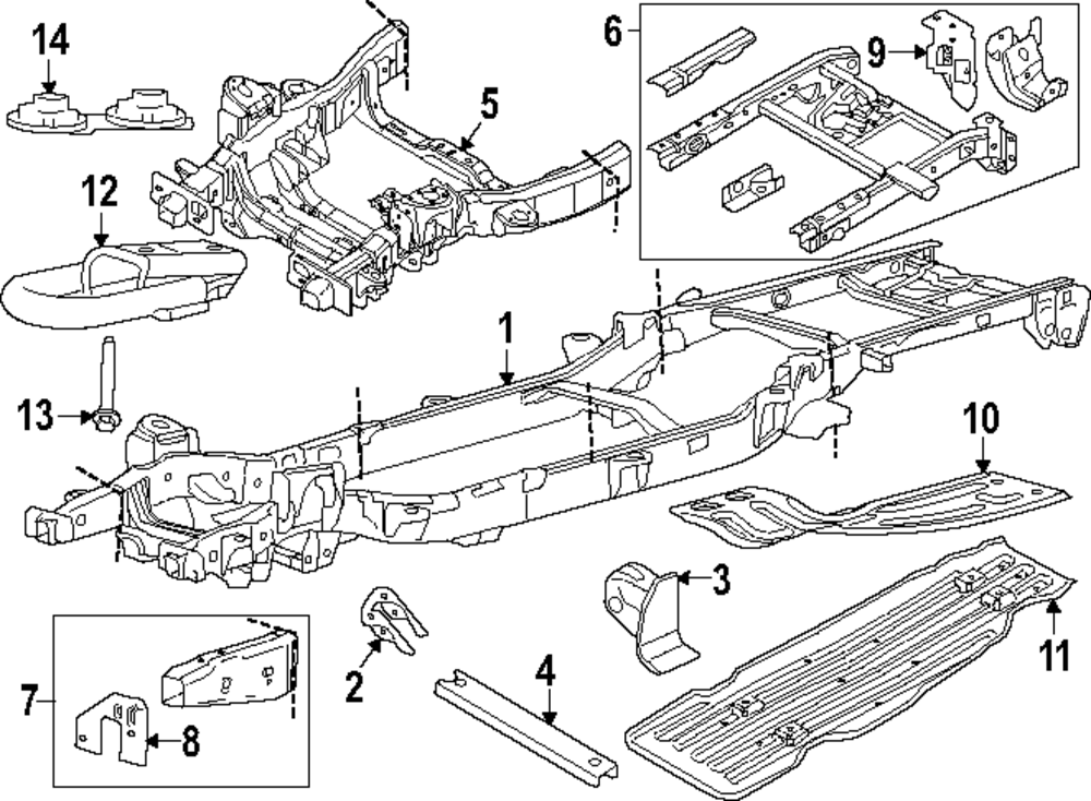 Genuine OEM Ford Part - Frame Assembly JL3Z-5005-D | Genuine OEM Ford ...