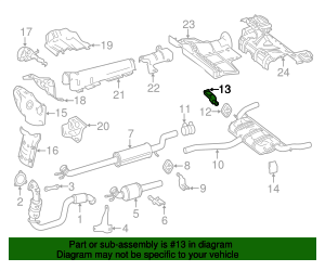 246-492-05-41 - Muffler & Pipe Bracket 2014-2019 Mercedes-Benz ...