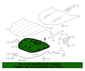 2016-2018 Chevrolet Camaro Hood Insulator 84063764 GM | GMPartsDirect.com
