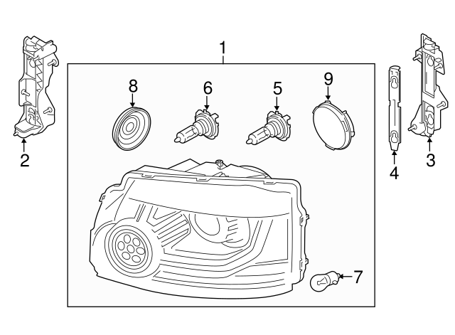 Genuine OEM Composite Assembly Part# LR052381 Fits 2014-2016 Land Rover ...