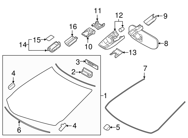 56117-0E080 - Windshield Seal 2016-2022 Lexus | AutoNationParts.com