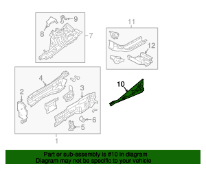 D10E-53-28X - Apron Reinforced - 2016-2020 Mazda CX-3 | Werner Mazda Parts