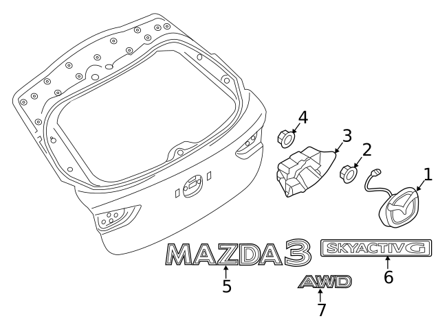 2019-2024 Mazda 3 Emblem BDMT-51-730J | RealMazdaParts.com