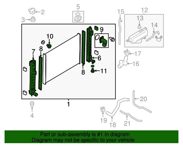 2011-2019 Infiniti Radiator Assembly 21460-1MA0A | Infiniti Parts Online