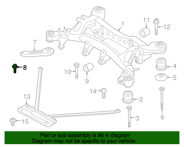 Genuine BMW 33-32-6-796-225 | Front Bracket Mount Bolt | FREE Shipping ...