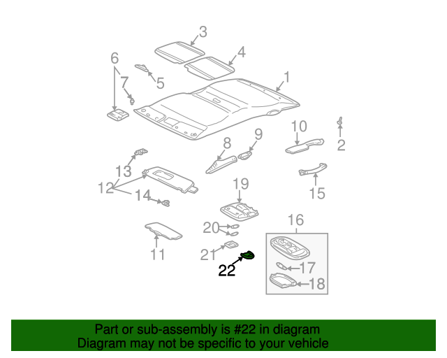 81241-0C010 - Map Light Lens - 2000-2006 Toyota Tundra | OEM Genuine ...