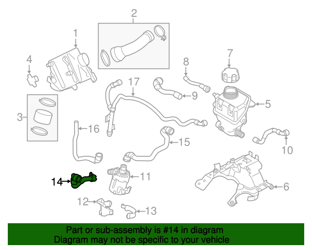 17127589632 - 2008-2019 BMW Coolant Hose (17-12-7-589-632) | BMW of ...