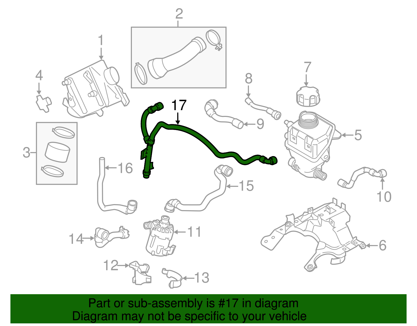 2008-2019 BMW Coolant Hose 17127576380 | OEM Parts Online