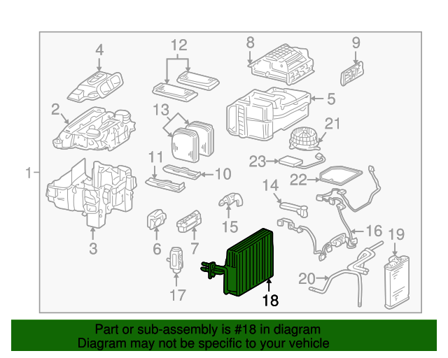 220-830-07-58 - Evaporator Core 2000-2002 Mercedes-Benz | Mercedes-Benz ...