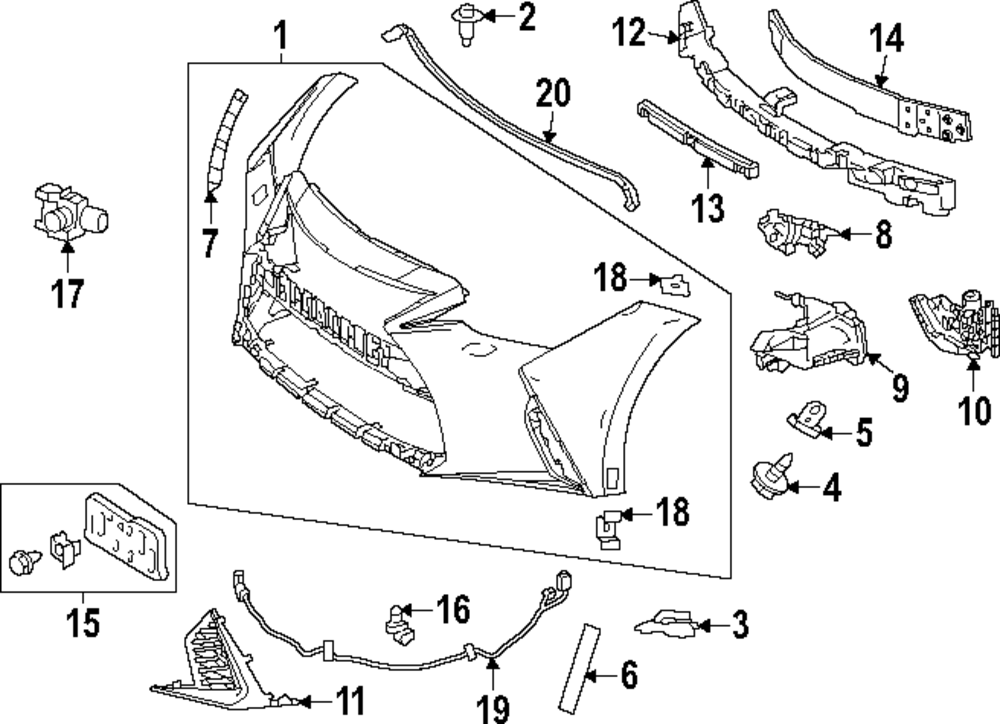 2021-2024 Lexus IS350 Lower Grille 53105-53010 | OEM Parts Online