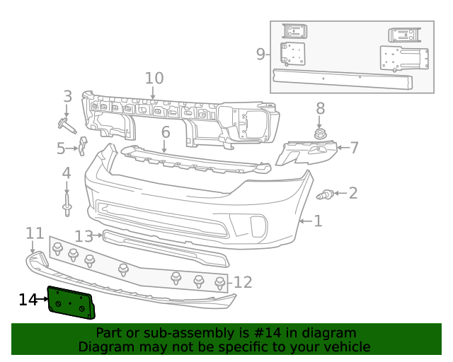 2013-2023 Ram License Bracket 68141642AA | Mopar Parts Canada