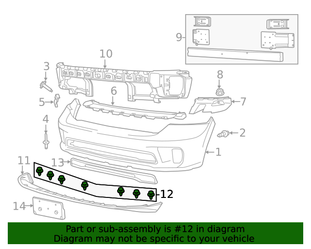 2009-2023 Mopar Lower Deflector Retainer 68053681AA | Mopar Parts Canada