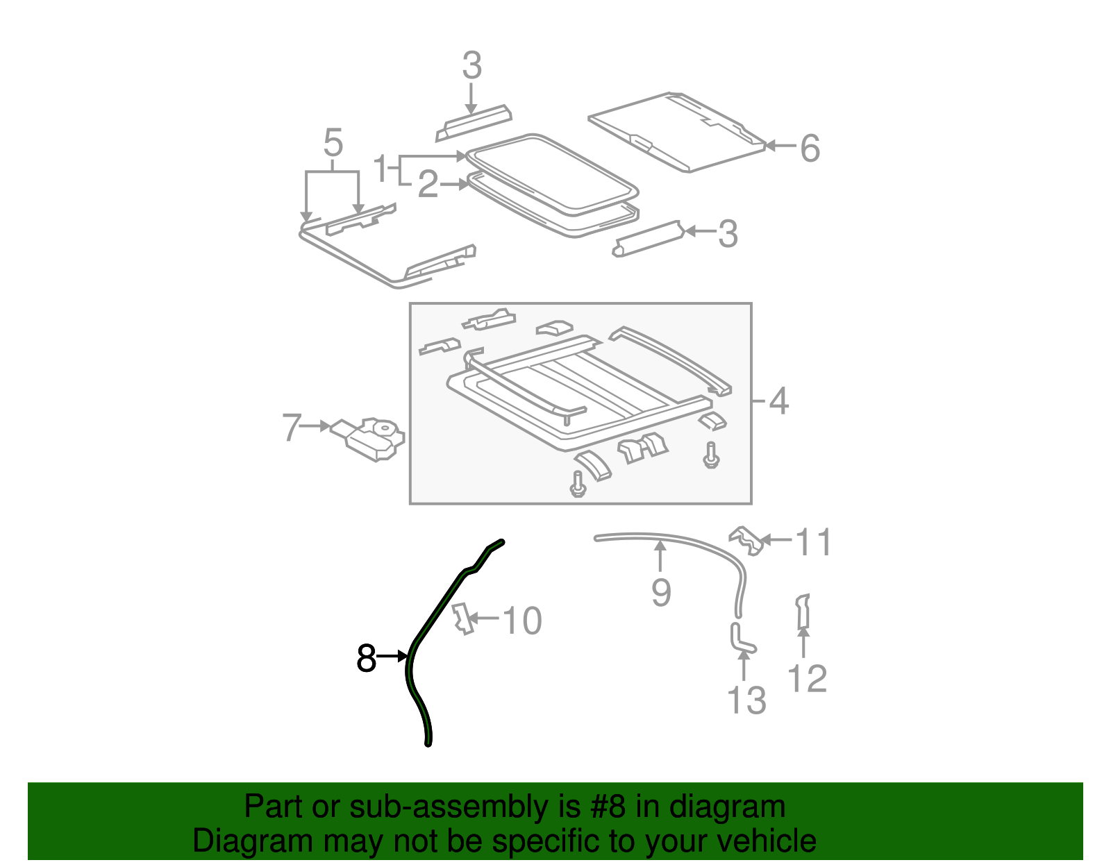 2007-2012 Lexus ES350 Sunroof Drain Hose 63249-33100 | AutoNationParts.com