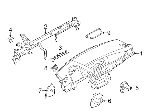 51-45-6-980-987 - Instrument Panel Lower Bracket - 2008-2015 BMW | Buy ...