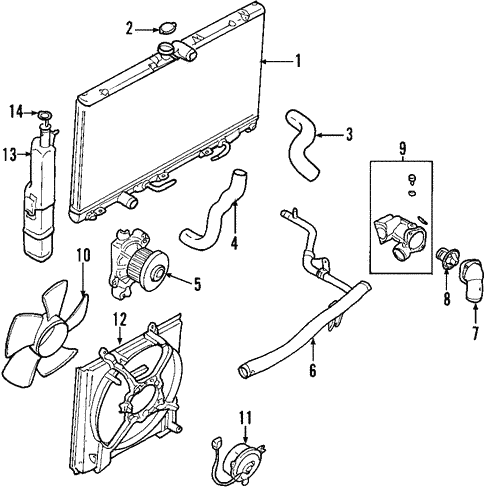 Radiator & Components for 2006 Mitsubishi Lancer | Factory Mitsubishi Parts