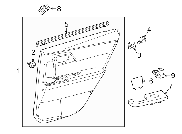 68173-12341 - Belt Weather-Strip - 2016-2018 Toyota | OEM Parts Quick