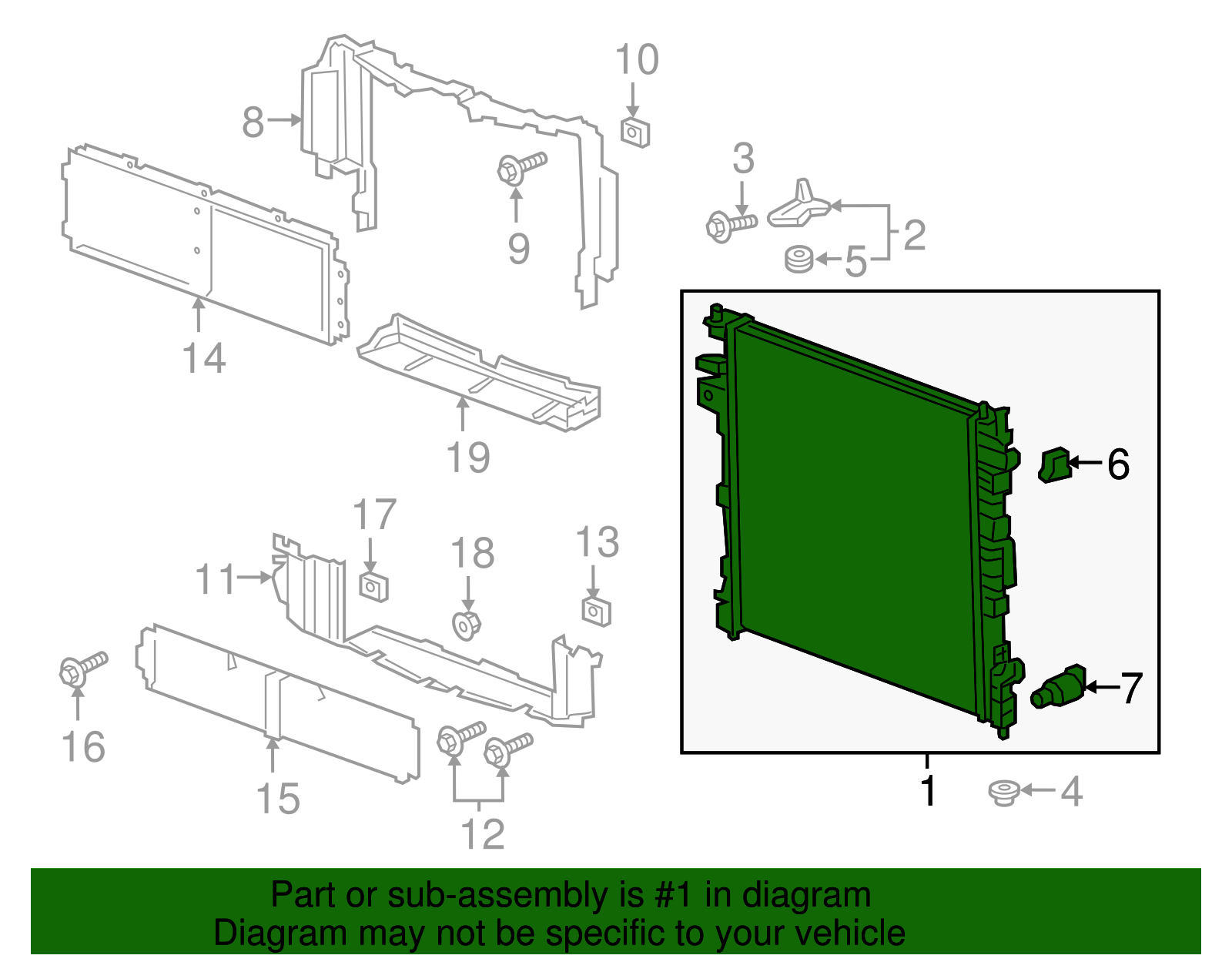 2018-2024 GM Radiator 86801856 GM | GMPartsDirect.com