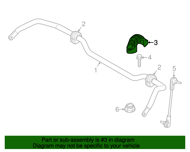 33506861149 - 2016-2021 BMW Stabilizer Bar Bracket (33-50-6-861-149 ...