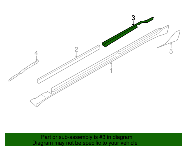 51-77-7-187-105 - Mount strip, rocker panel, rear left 2009-2015 BMW ...