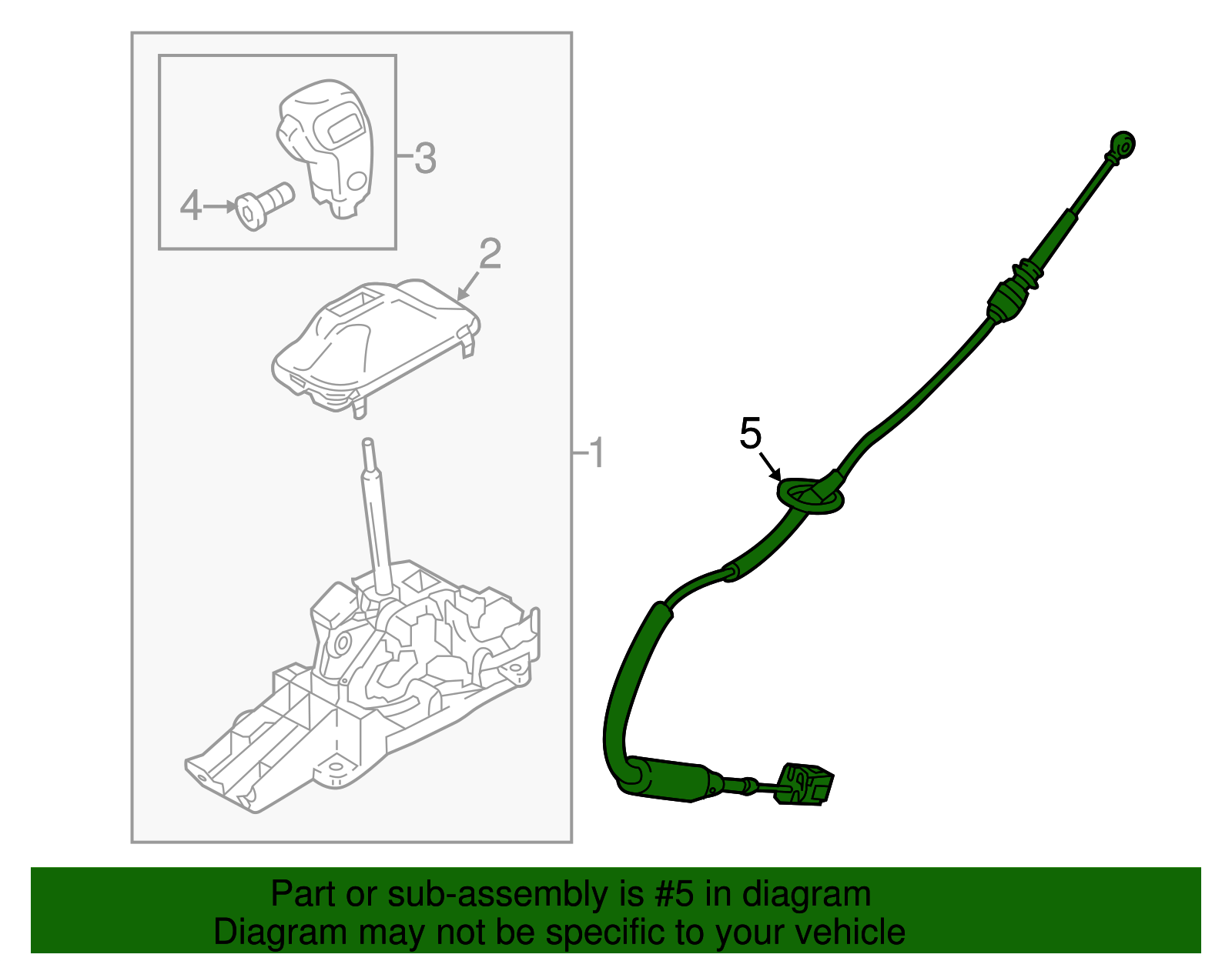 JL3Z-7E395-J - 2018-2021 Ford - Shift Control Cable | My Ford Parts