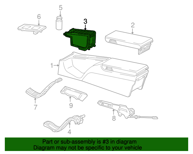 Genuine OEM Compartment Box | 170-680-06-52 | Fits Select 1998 Mercedes ...