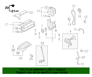 2000-2008 Hyundai Filler Cap 26510-26620 | OEM Parts Online