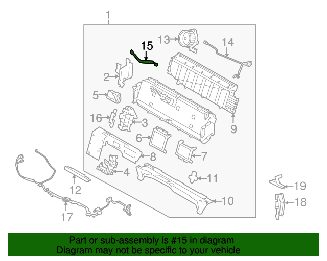 2010-2012 Ford Body Electrical Ground Strap AE5Z-14324-A | TascaParts.com