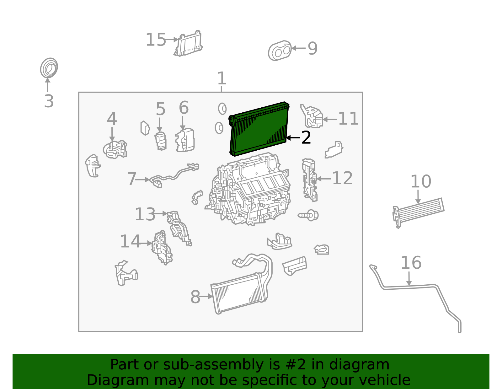 2021-2024 Toyota Mirai Evaporator 88501-30A30 | Toyota Parts Center