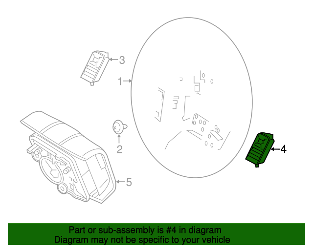 Genuine OEM Ford Part - Switch Assembly Control FL7Z-9C888-BA | Genuine ...
