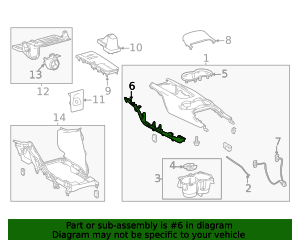 2021-2023 Toyota Venza Console Bracket 58866-48040-E0 | Toyota Parts Center