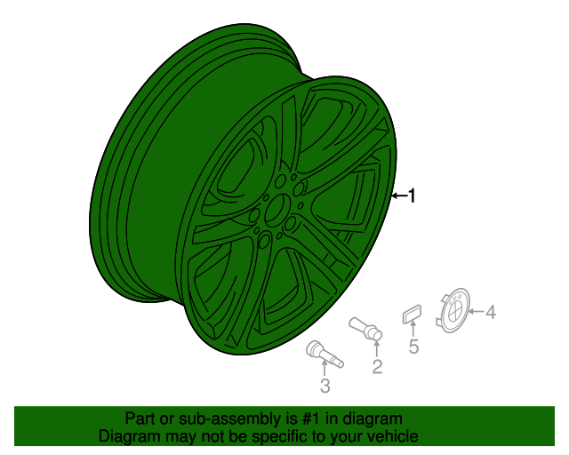 36116787580 - 2011-2018 BMW Double Spoke Style 309 (36-11-6-787-580 ...