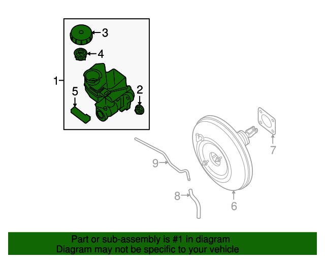 46010-JA02A - Master Cylinder Assembly 2007-2014 Nissan | Nissan Parts ...