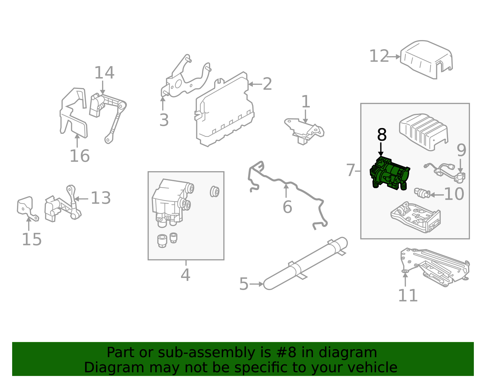 Genuine OEM Air Suspension Compressor Part# LR095838 Fits 2017-2024 ...