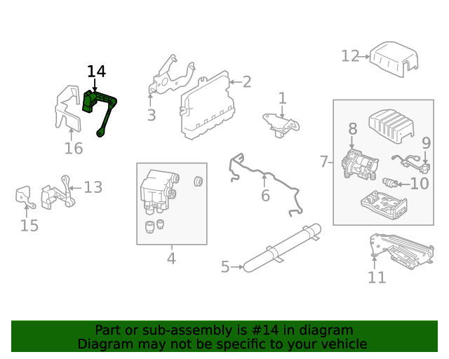 2018-2023 Land Rover Height Sensor LR098915 | OEM Parts Online