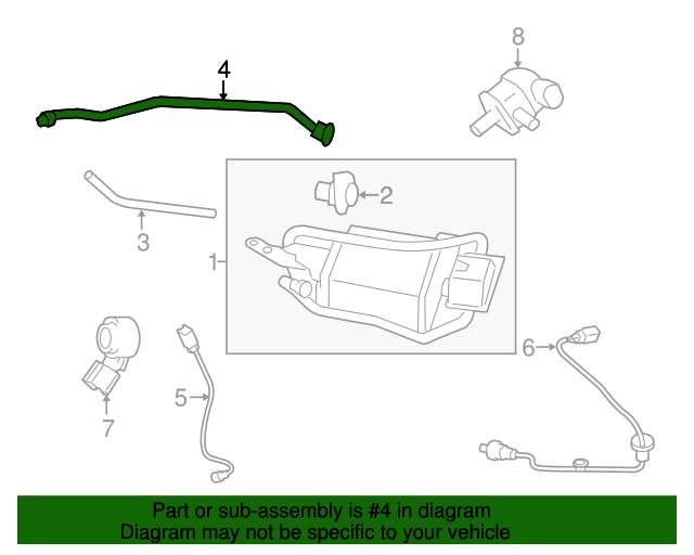 2014-2019 Toyota Corolla Vent Hose 77404-02081 | Toyota Parts Center