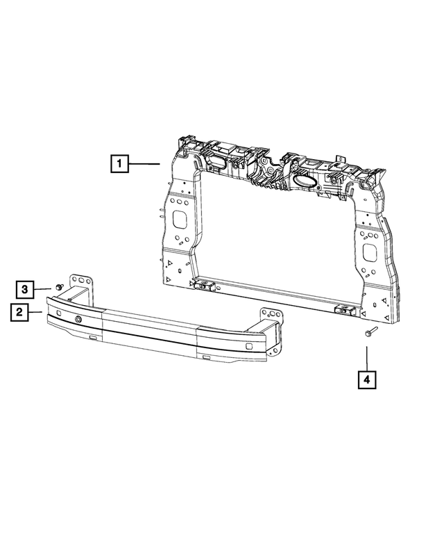 2014-2019 Fiat 500L Radiator Closure Panel 68307073AA | Mopar Estores