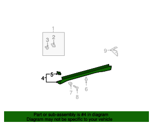 2004-2009 Lexus Rocker Molding 75850-0E010 | OEM Parts Online
