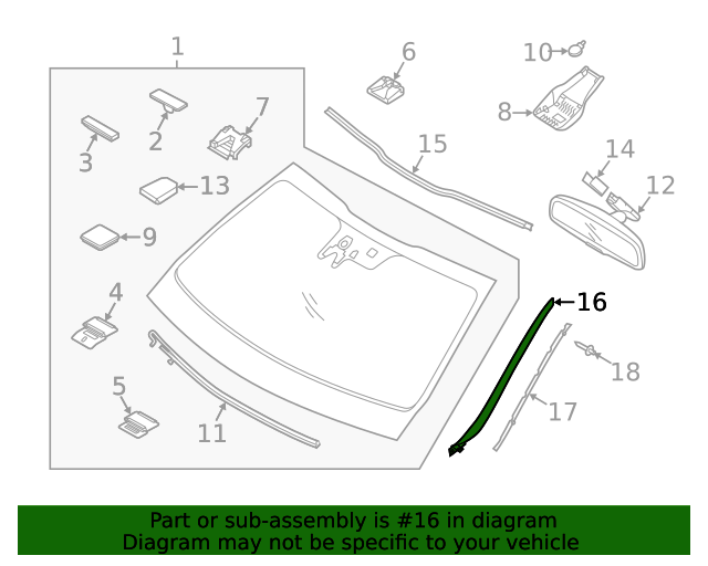 86131-F6000 - Side Molding 2017-2020 Kia Cadenza | Kia.Parts Store
