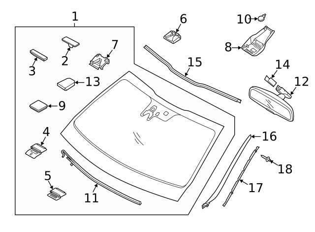 86130-F6000 - Upper Molding 2017-2020 Kia Cadenza | Kia.Parts Store