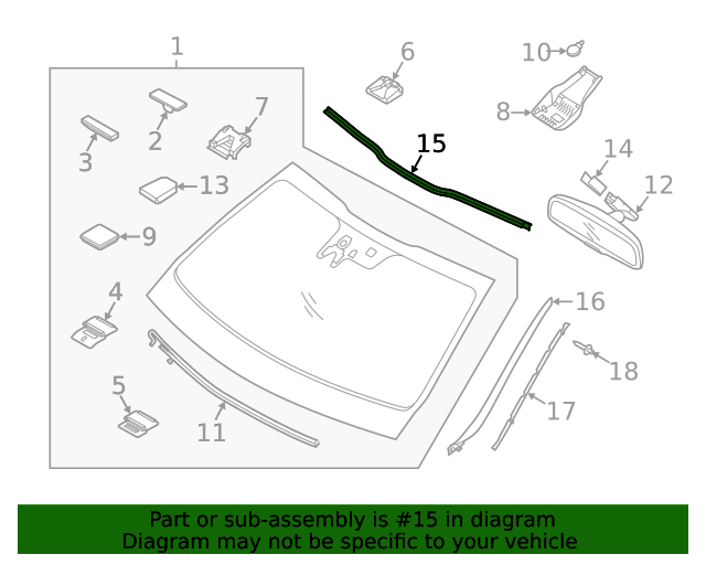 86130-F6000 - Upper Molding 2017-2020 Kia Cadenza | Kia.Parts Store