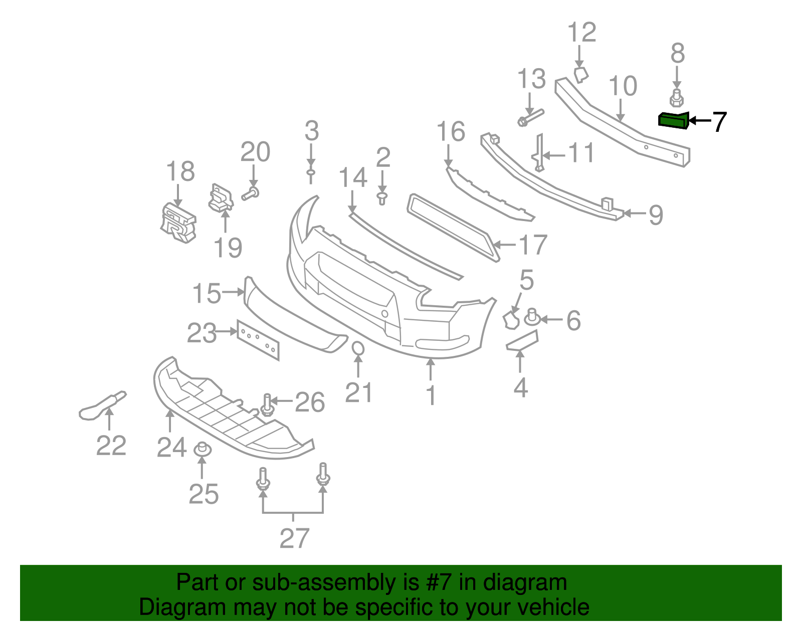 2009-2010 Nissan GT-R Side Bumper Bracket / Stiffener (r35 Gt-r) (rh ...