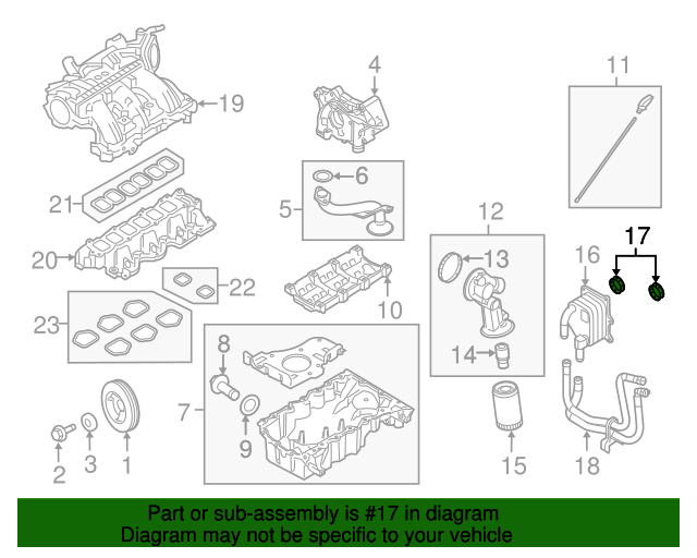 2009-2019 Ford Oil Cooler Gasket AT4Z-6840-B | AutoNationParts.com