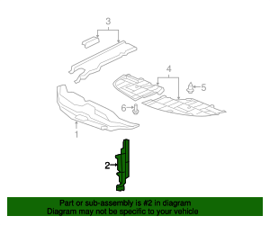 53294-33040 - Radiator Support Air Deflector 2007-2009 Lexus ES350 ...